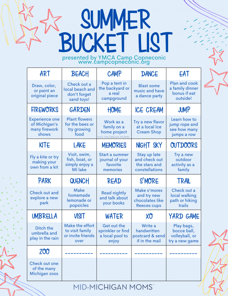 Summer Bucket List - Camp Copneconic Style with Mid-Michgian Moms